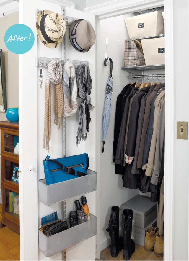 Closet Organizers A Mini Master Entry Closet Are Uncluttered In A