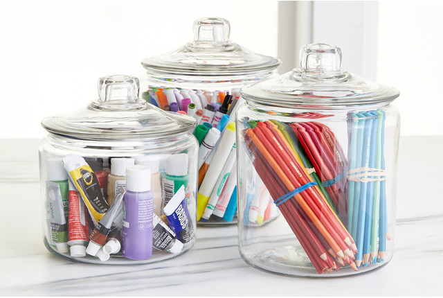 Anchor Hocking Glass Canisters with Glass Lids | The Container Store